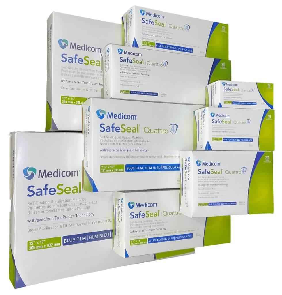 Medicom SafeSeal® Quattro Pouches | Reliable Sterilization