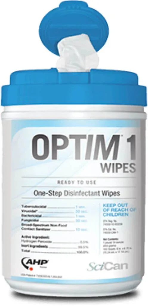 SciCan OPTIM 1 X-Large Wipes – 60 wipes per canister