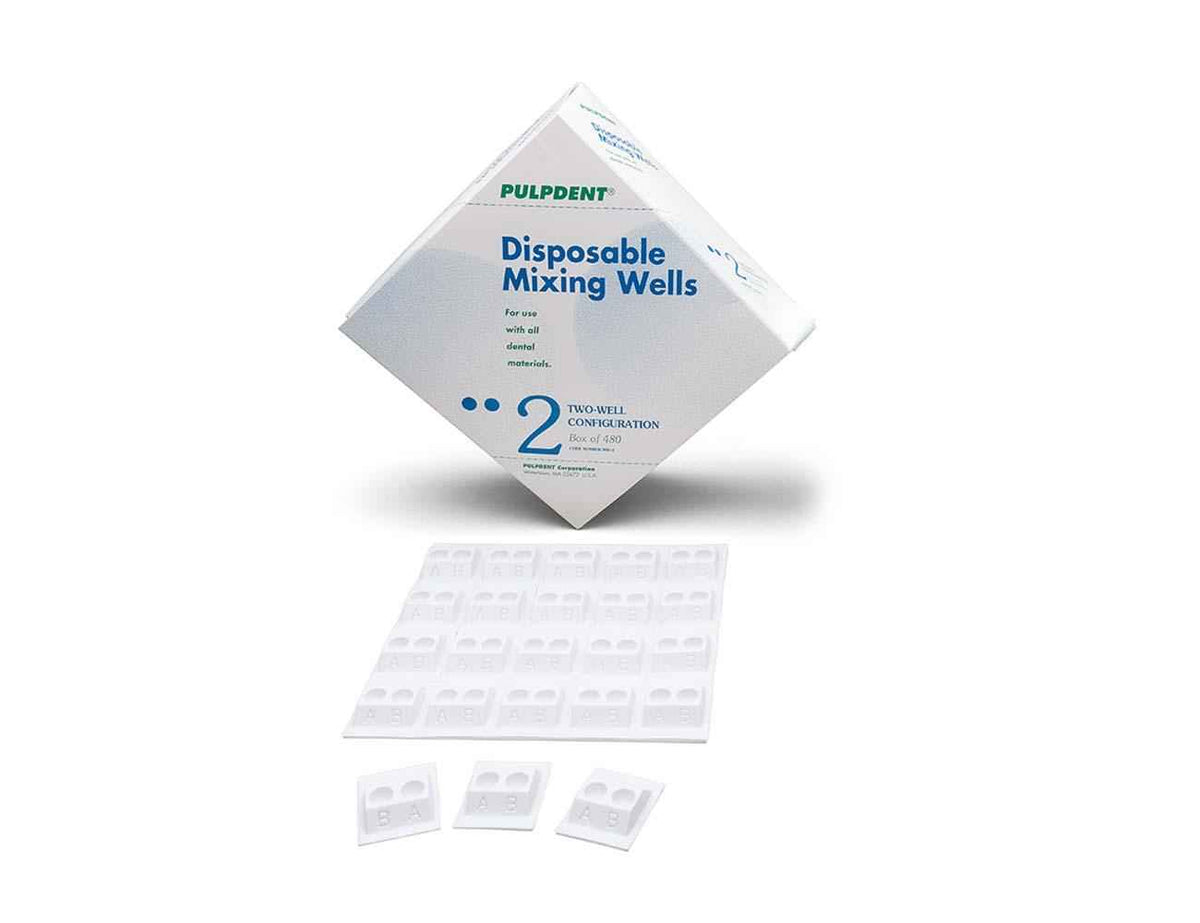Pulpdent Mixing Wells, Disposable 2-well | 480 per box