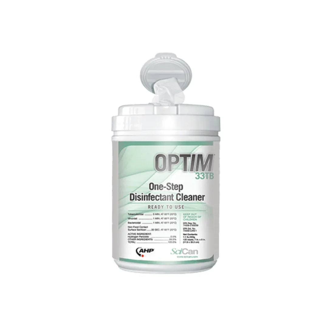 Optim 33 TB Disinfectant Wipes - 6" x 7" 160 Wipes/Canister